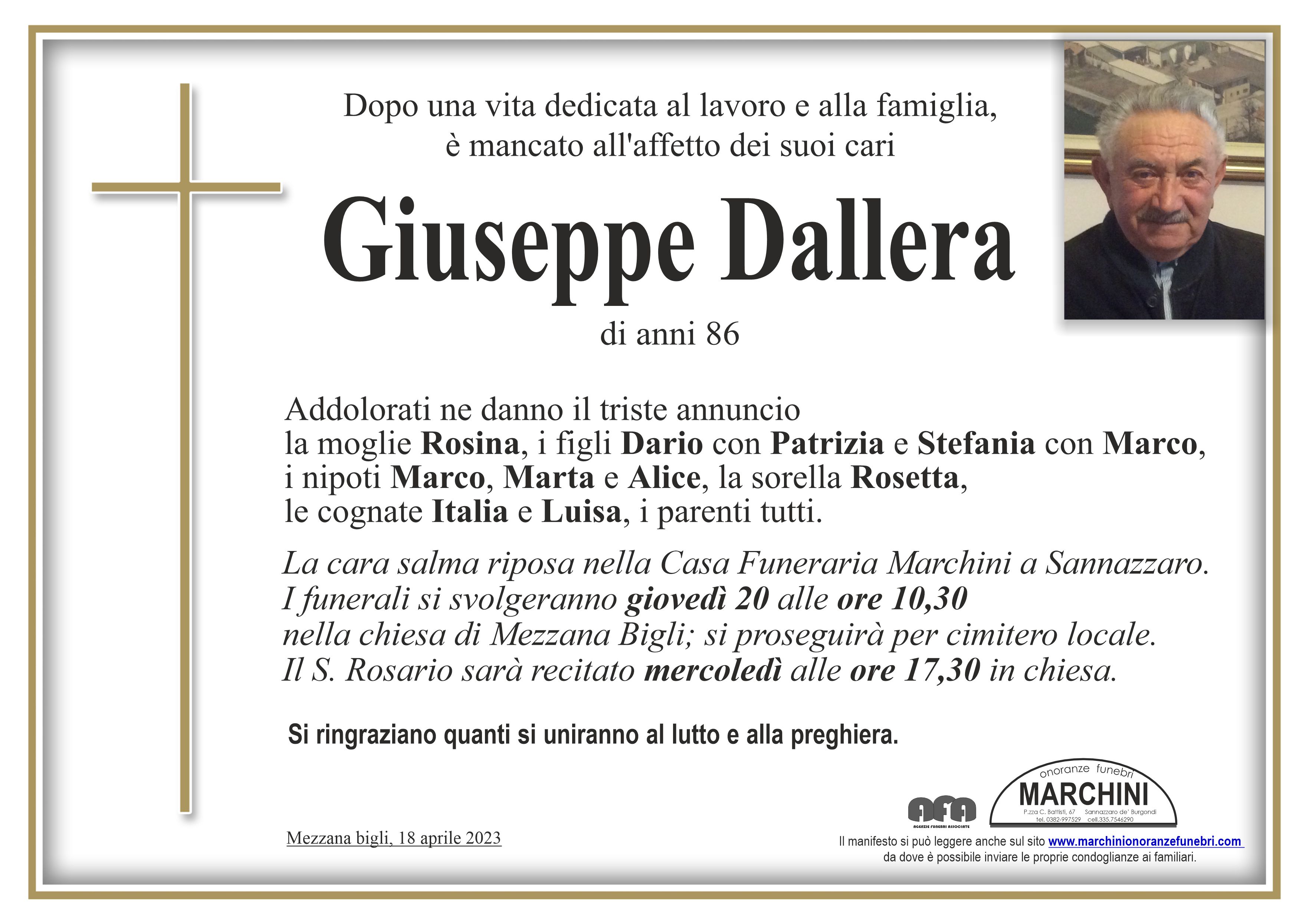 Condoglianzeonline.it il portale dedicato ai necrologi - DALLERA ...
