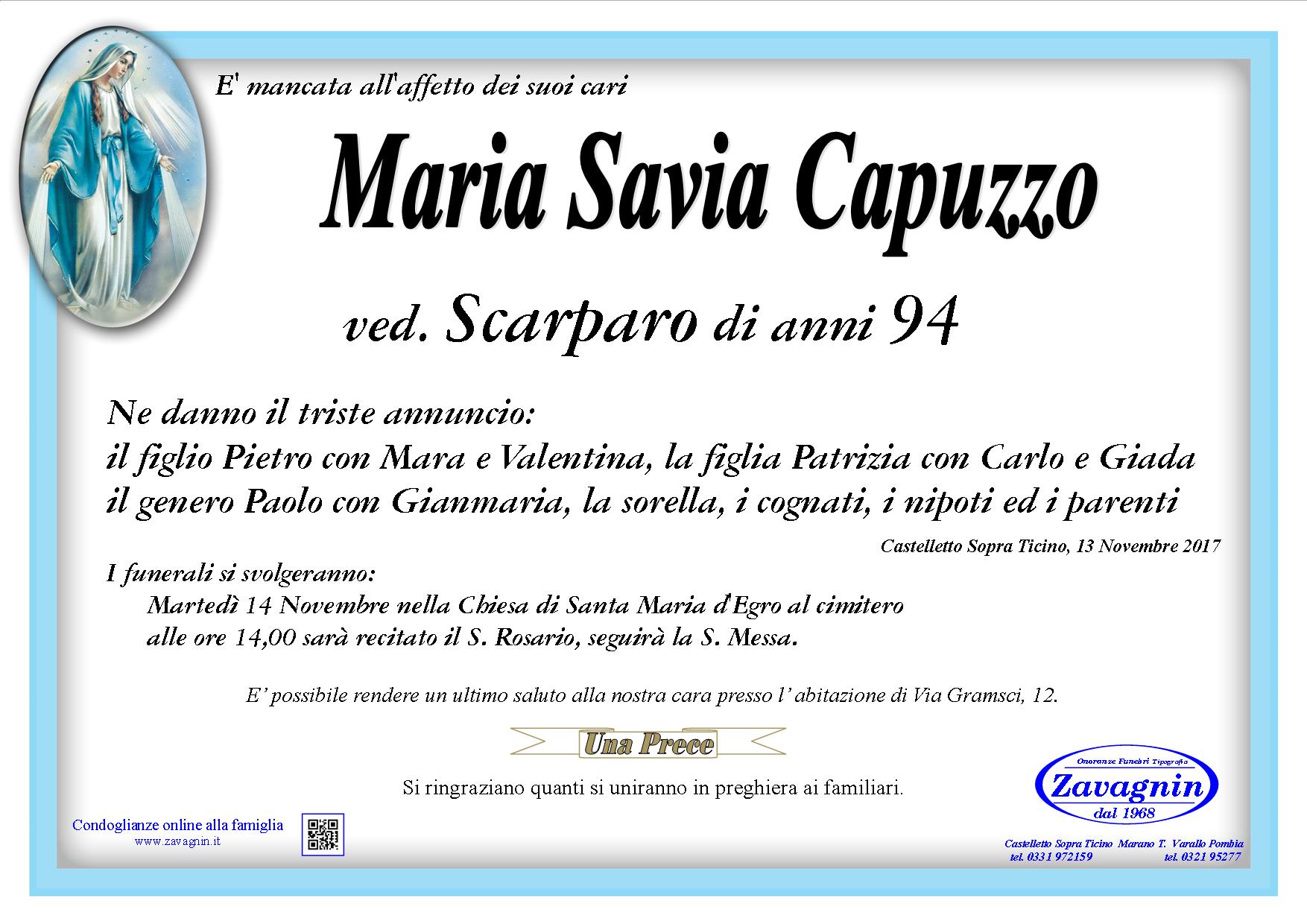 Condoglianzeonline.it il portale dedicato ai necrologi - CAPUZZO MARIA ...