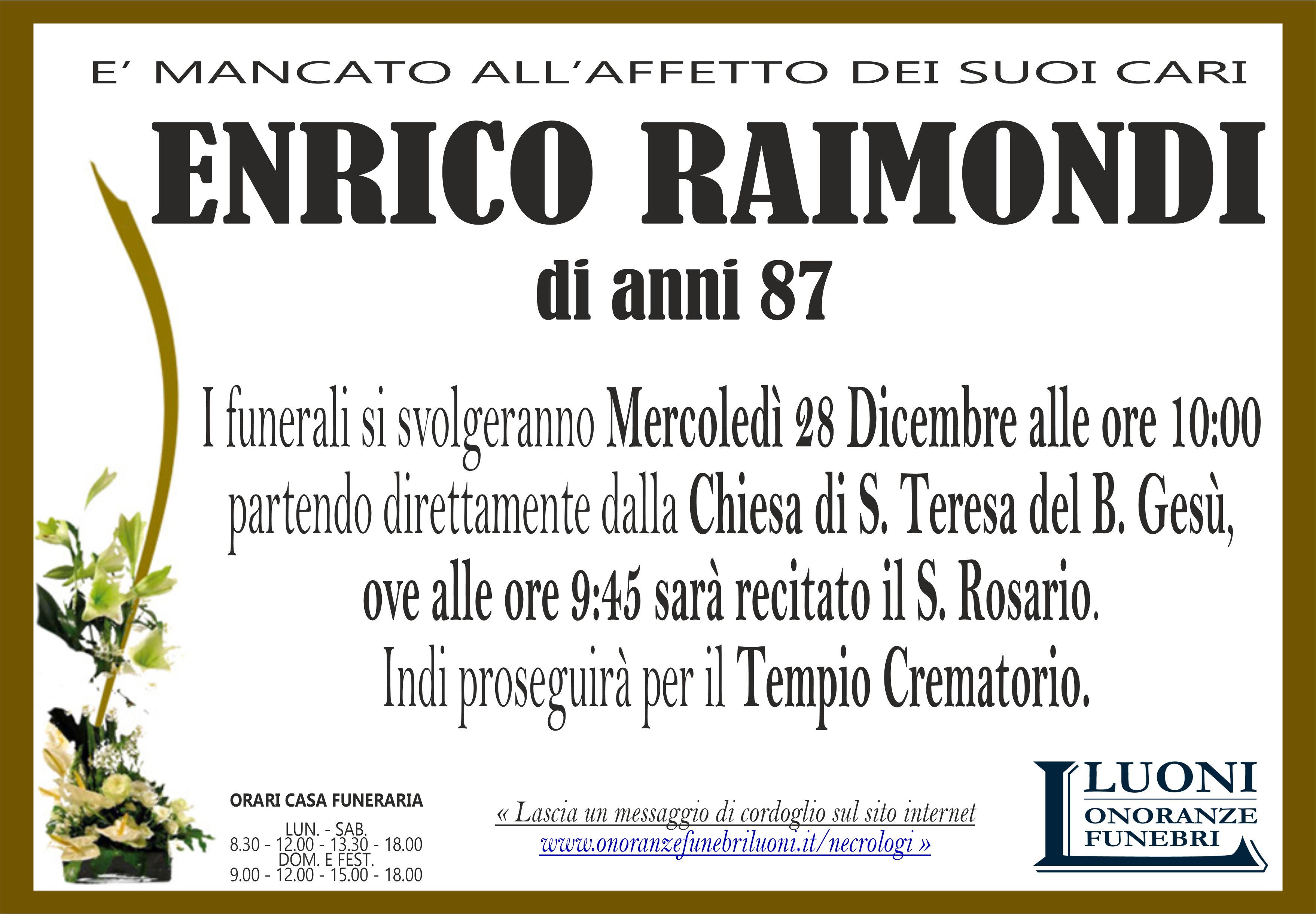 Condoglianzeonline.it il portale dedicato ai necrologi - RAIMONDI ...